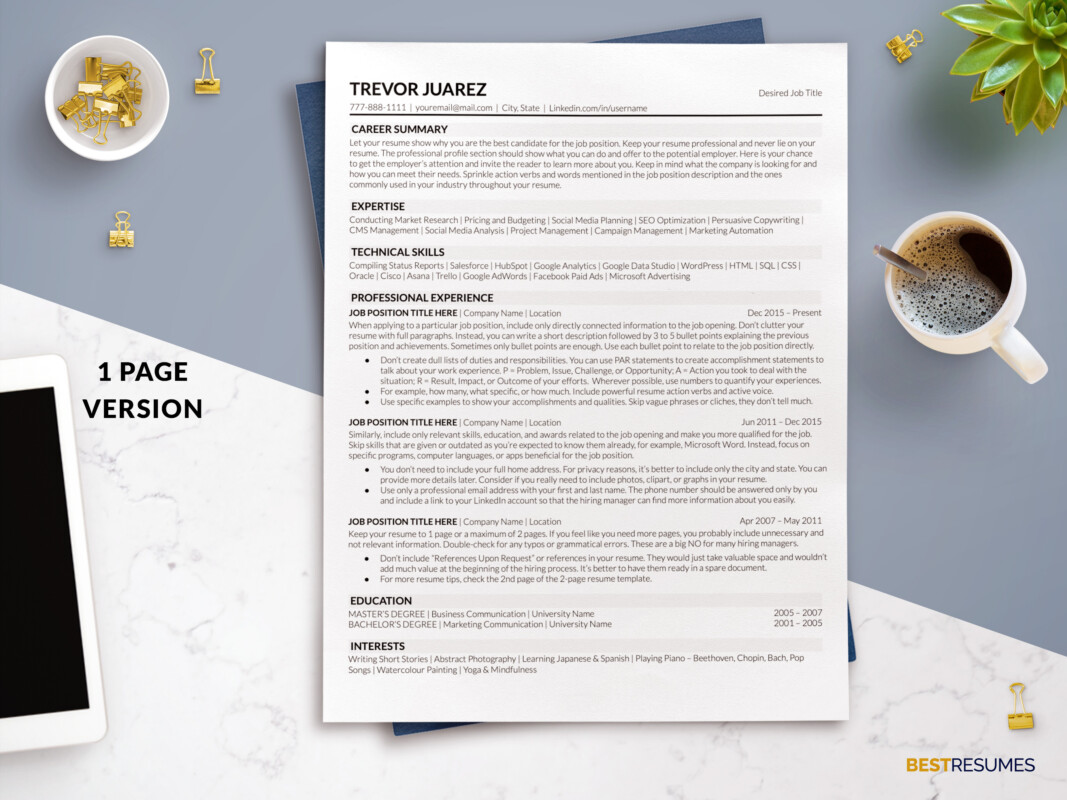 Classic ATS Friendly Resume Template Google Docs - BestResumes.co